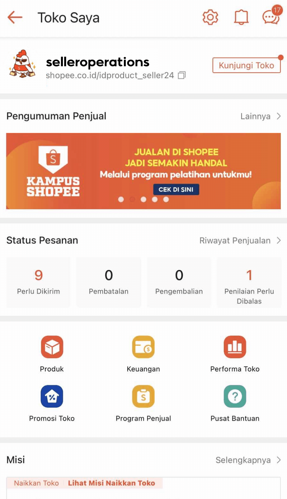 Misi Naikkan Toko | Pusat Edukasi Penjual Shopee Indonesia