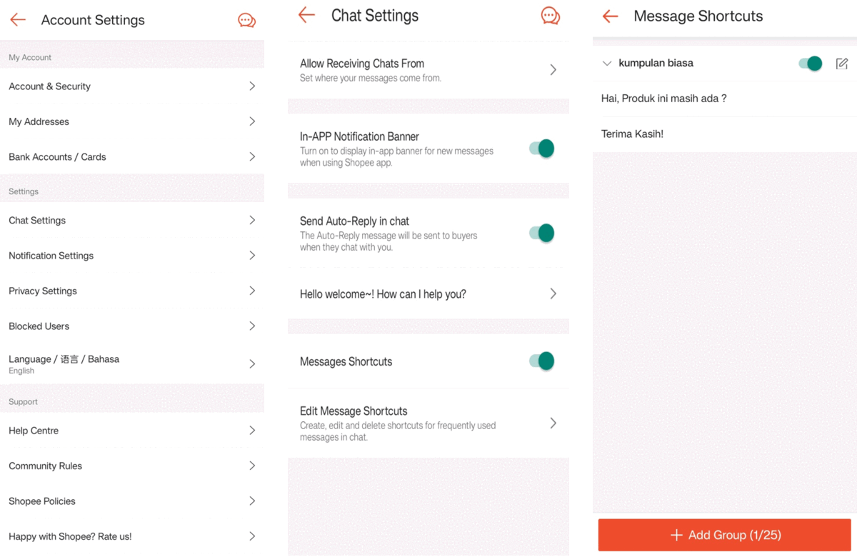 About Chat Settings | Shopee MY Seller Education Hub