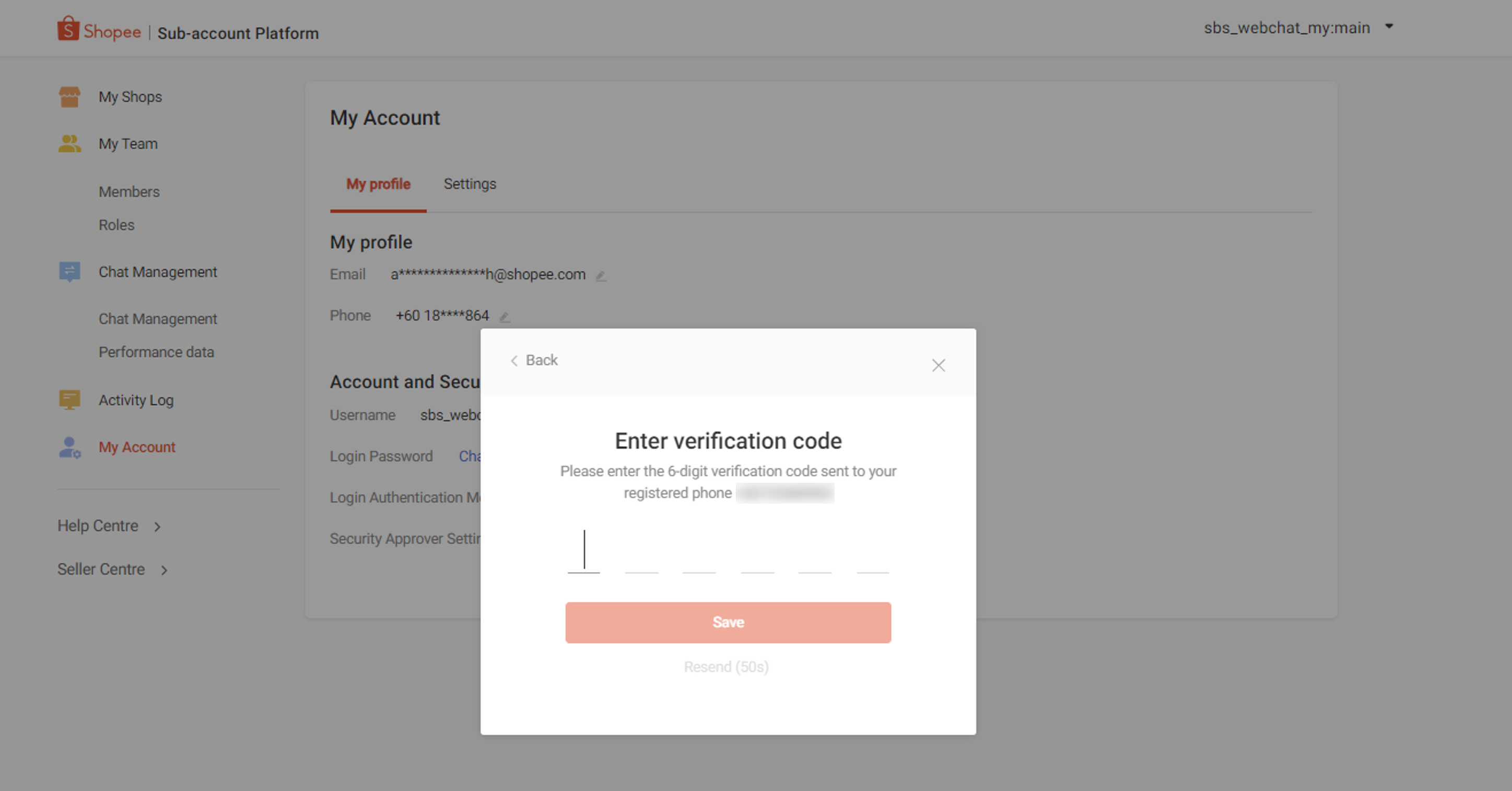 Steps to change phone number and/or email in Sub-account Platform ...
