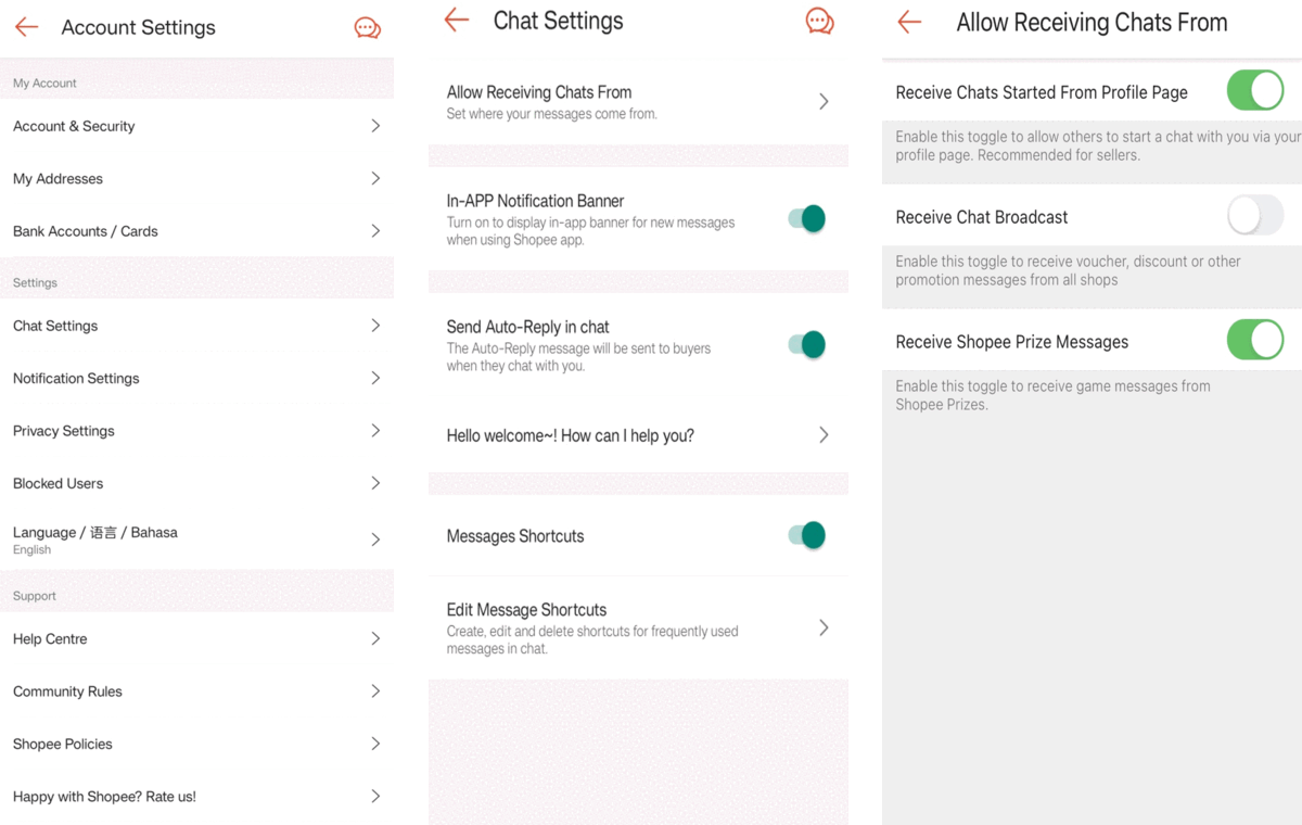 About Chat Settings | Shopee MY Seller Education Hub
