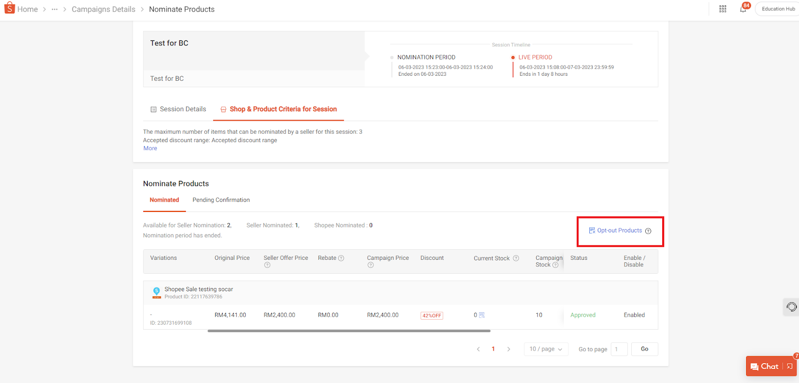 How do I opt my products out of a campaign? | Shopee MY Seller ...