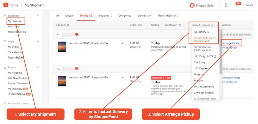 Introduction to Instant Delivery by ShopeeFood (Shopee Supported ...