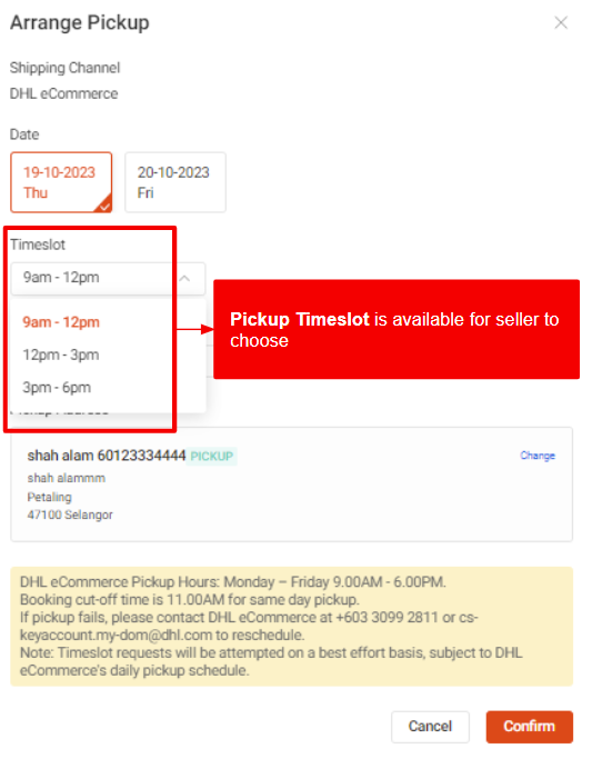 What is the pick-up process for DHL eCommerce? | Shopee MY Seller ...