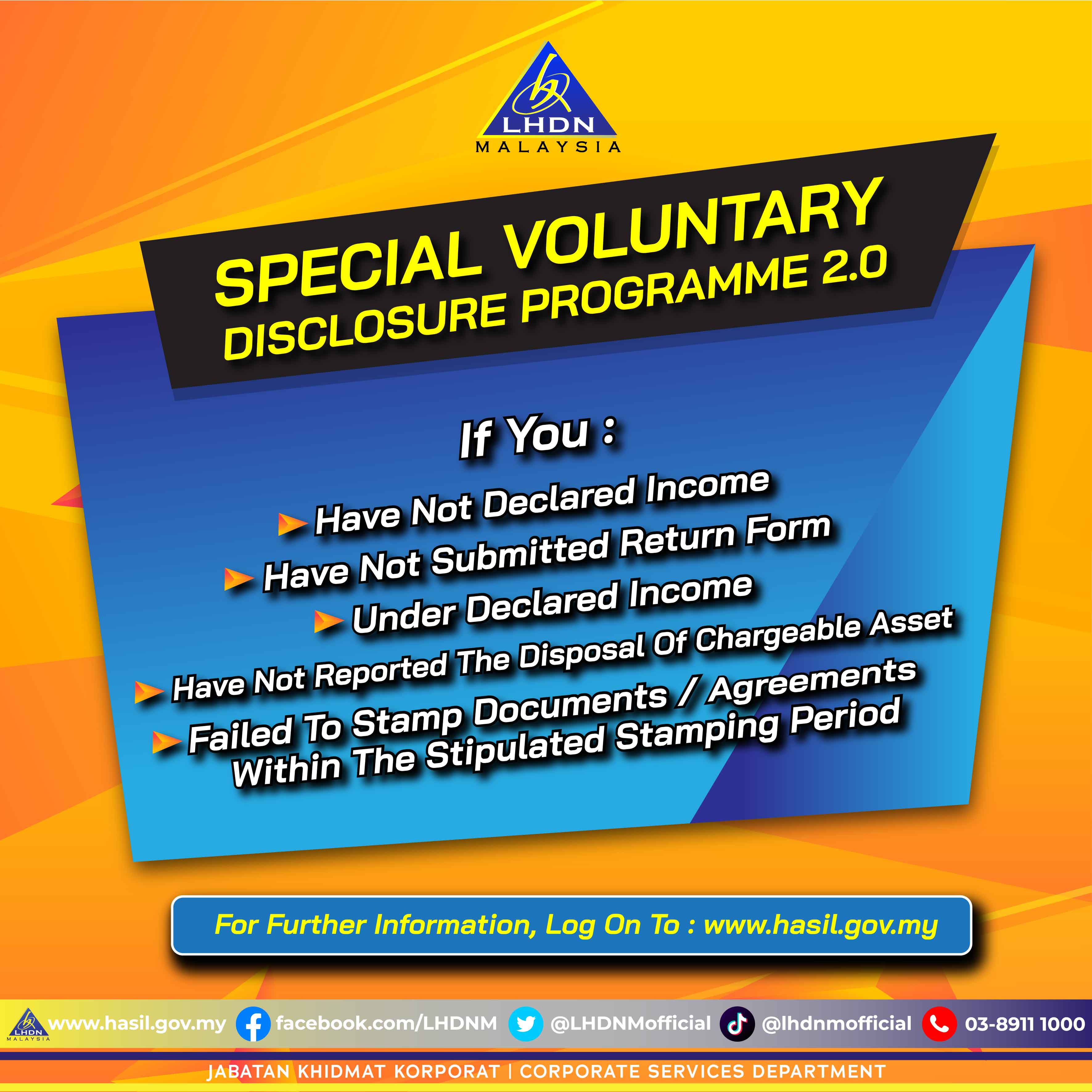 Special Voluntary Disclosure Programme (SVDP) 2.0: Take the opportunity to pay tax without ...