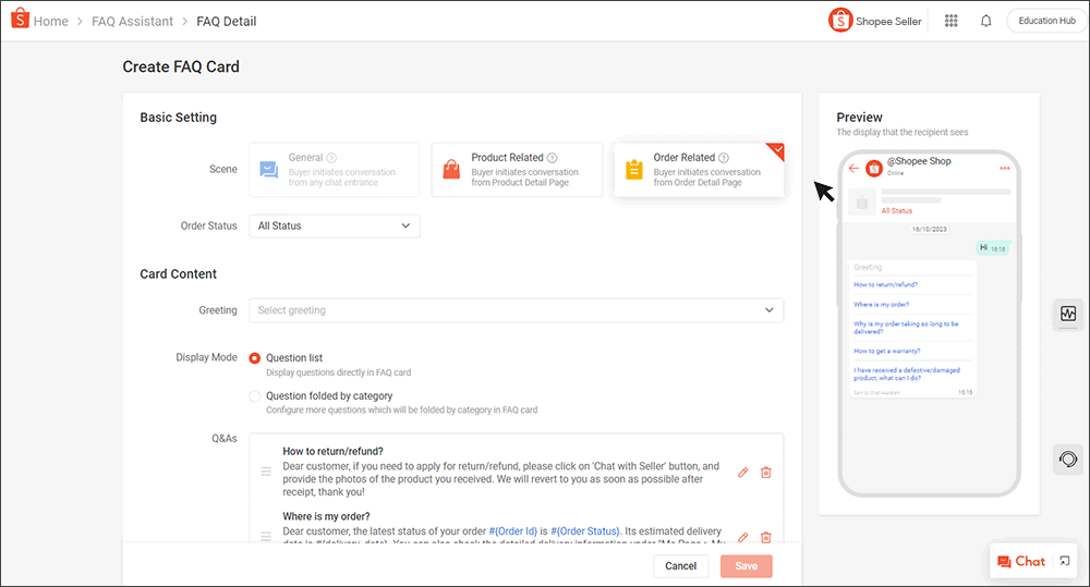 About FAQ Assistant | MY Seller Education [Shopee]