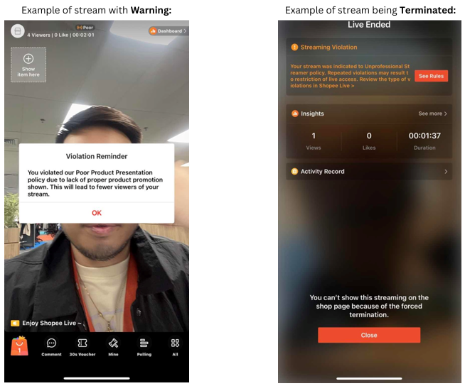 Shopee Live Policies | Shopee PH Seller Education Hub