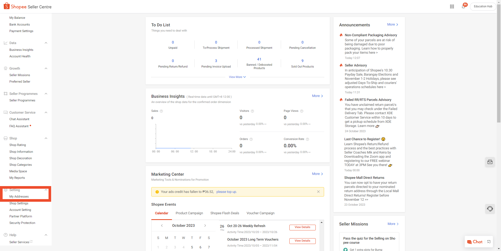 How do I add/edit/delete my address? | Shopee PH Seller Education Hub