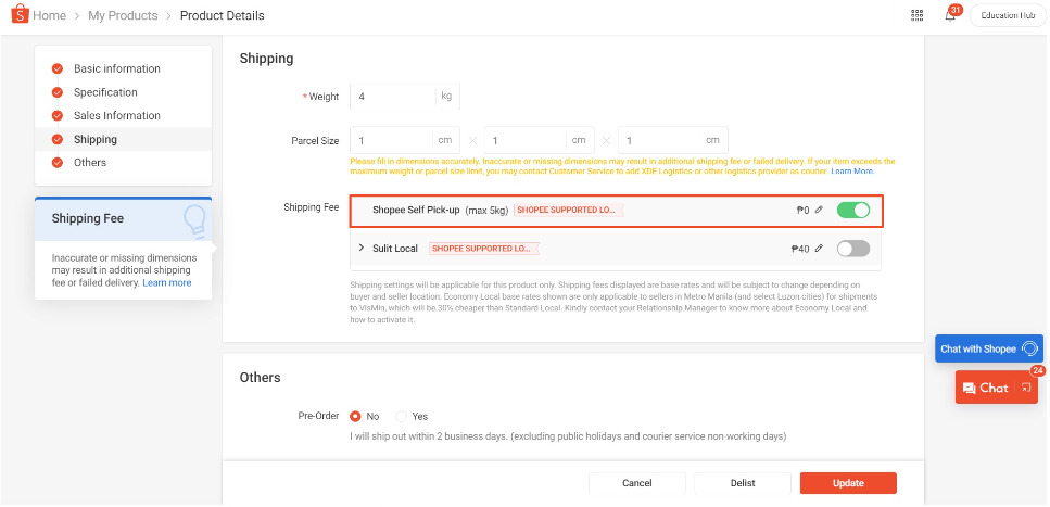 Shopee Self Pickup | Shopee PH Seller Education Hub