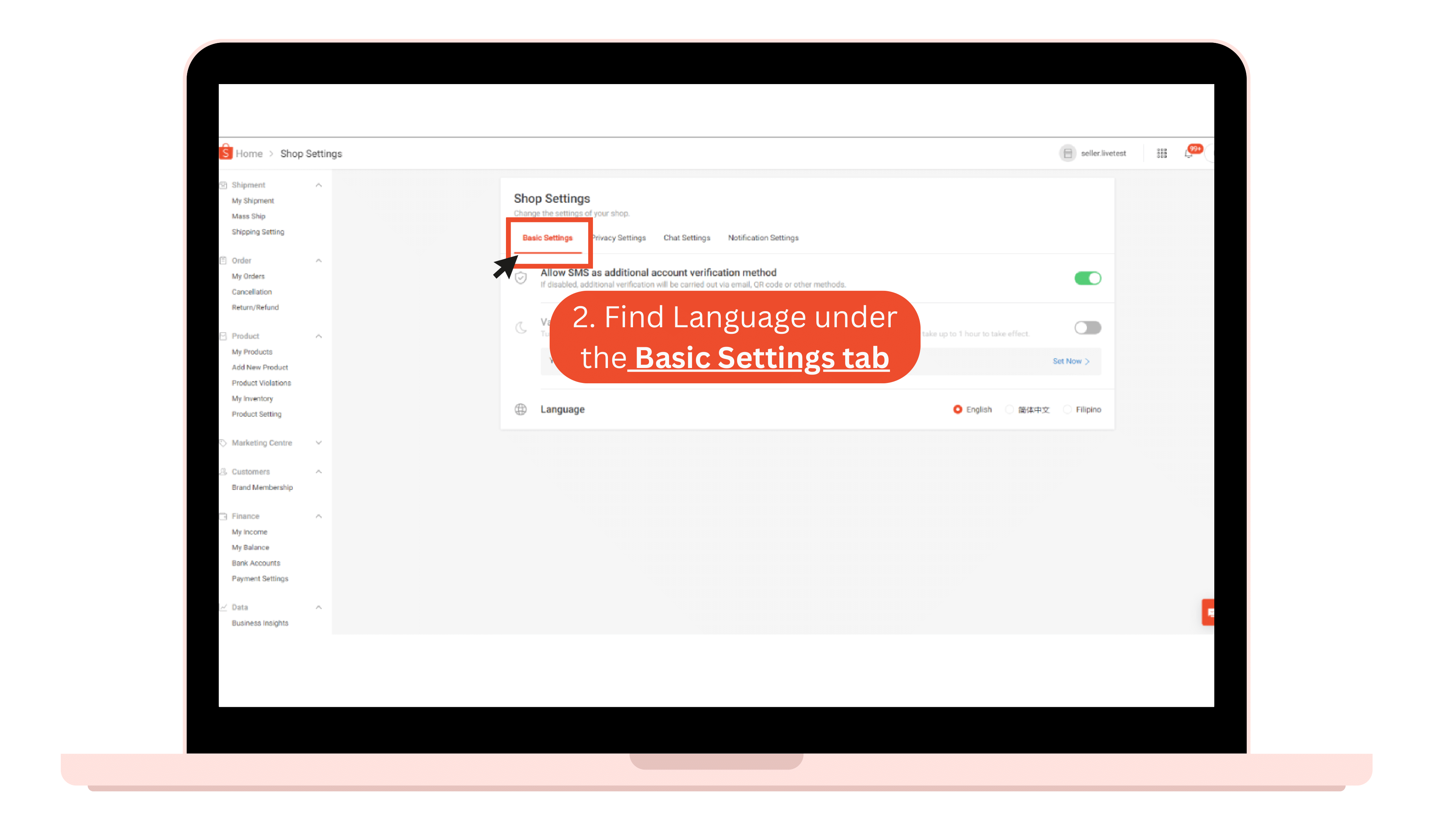 Language Option on Seller Centre and Shopee App | Shopee PH Seller ...