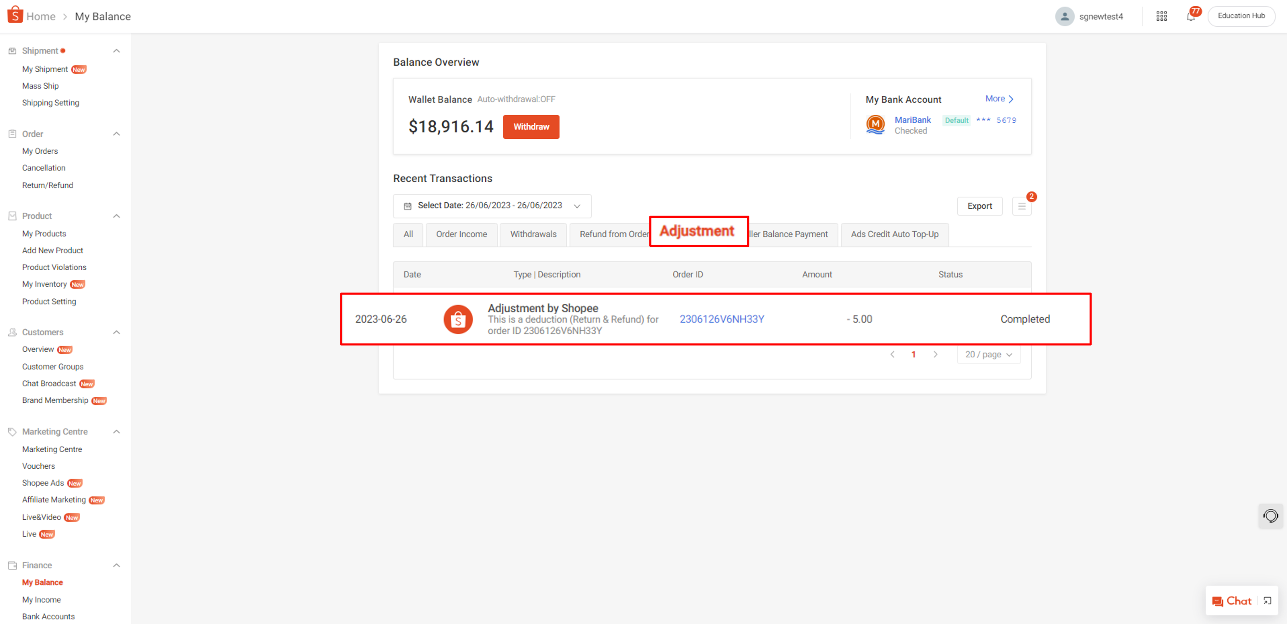 About My Income | Shopee SG Seller Education Hub