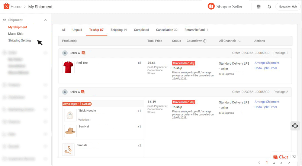 Split Order Function | SG Seller Education [Shopee]
